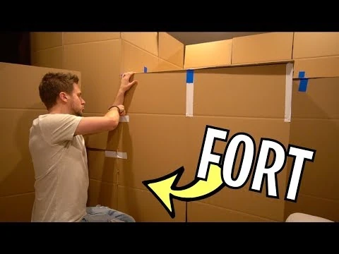 FAMILY BASEMENT CARDBOARD FORT! | JStu Wiki | Fandom