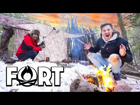WINTER SURVIVAL FOREST FORT! | JStu Wiki | Fandom