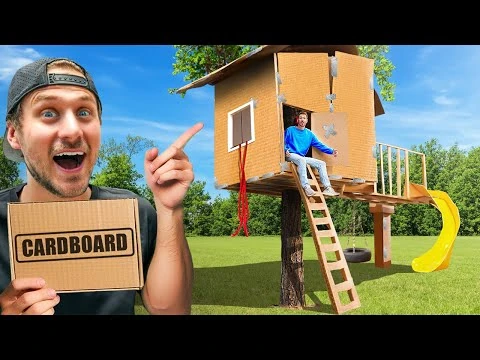 Overnight in Cardboard Treehouse! | JStu Wiki | Fandom