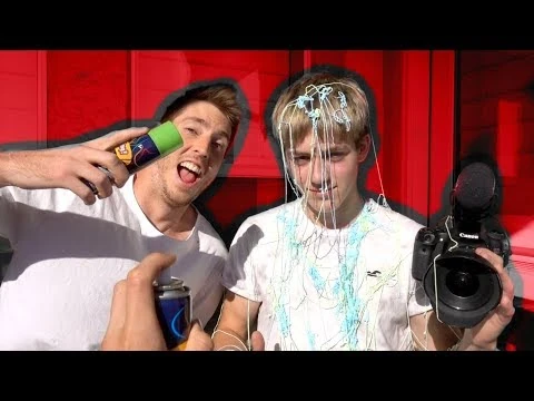 SILLY STRING ATTACK SURPRISE! | JStu Wiki | Fandom