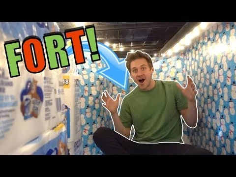 WRAPPING PAPER TOILET PAPER FORT! | JStu Wiki | Fandom