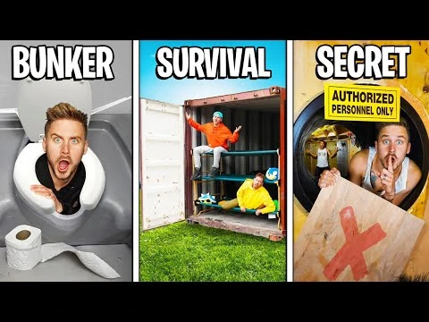 SURVIVING IN SECRET HOMEMADE BUNKERS! | JStu Wiki | Fandom