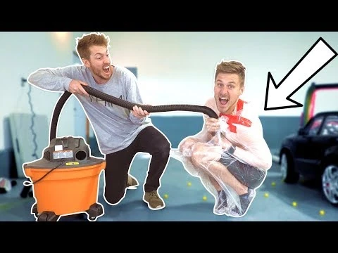 VACUUM SEALING OURSELVES IN BAGS! | JStu Wiki | Fandom