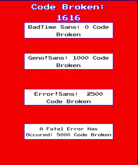 Code Broken | Undertale: Judgement Day (Roblox) Wiki | Fandom