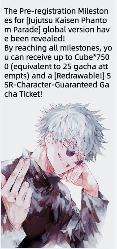 The Pre-registration Milestones for Jujutsu Kaisen Phantom Parade ... The Pre-registration Milestones for Jujutsu Kaisen Phantom Parade ...