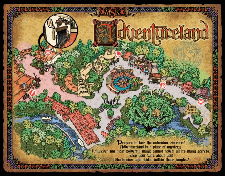 Adventureland Disneyland Map