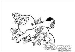 kimba the white lion coloring pages
