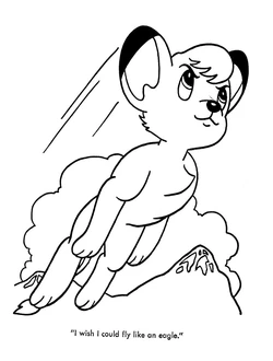 kimba the white lion coloring pages