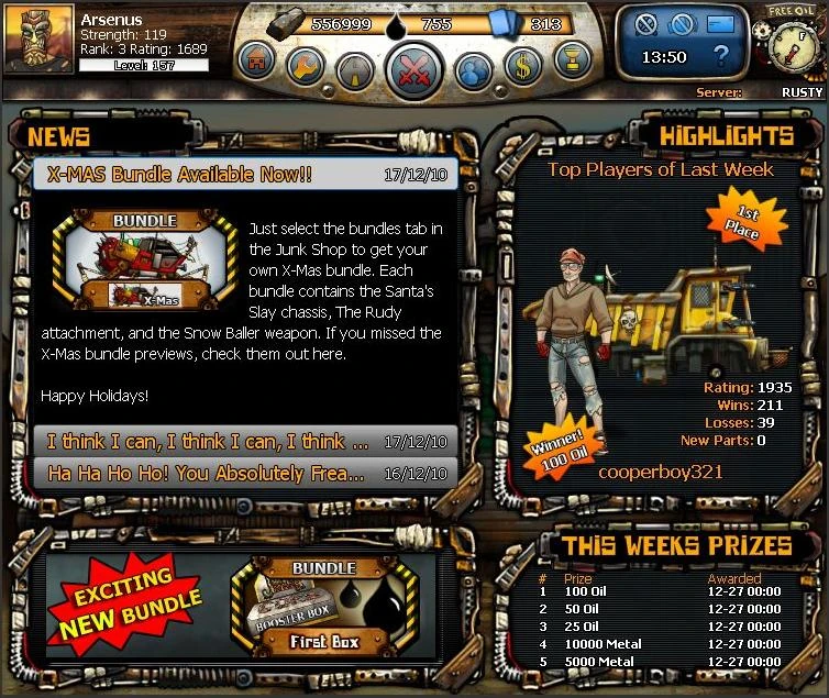 Player Of The Week | Junk Wars Wiki | Fandom