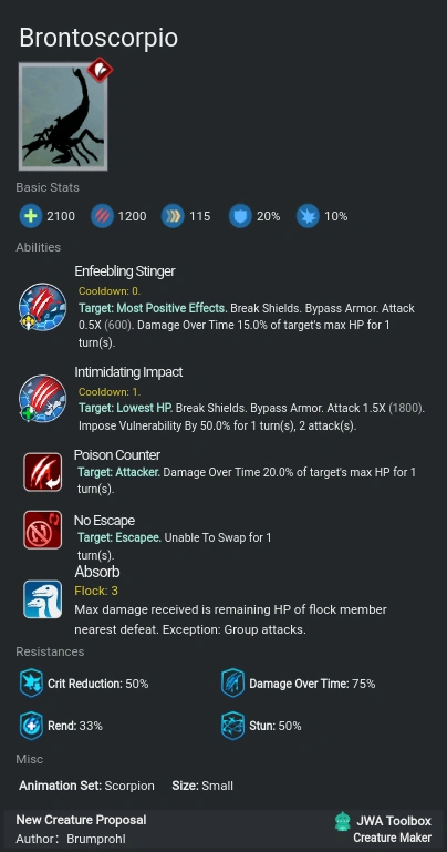 Brontoscorpio | Jurassic World Alive Ideas Wiki | Fandom