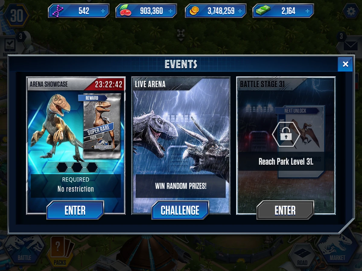 Live Arena | Jurassic World: The Game Wiki | Fandom
