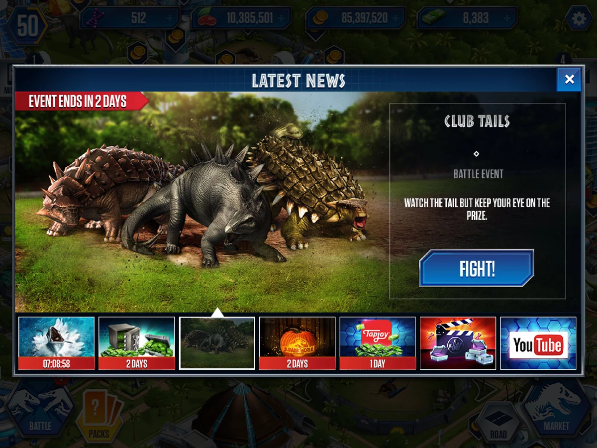 Arena Showcases | Jurassic World: The Game Wiki | Fandom