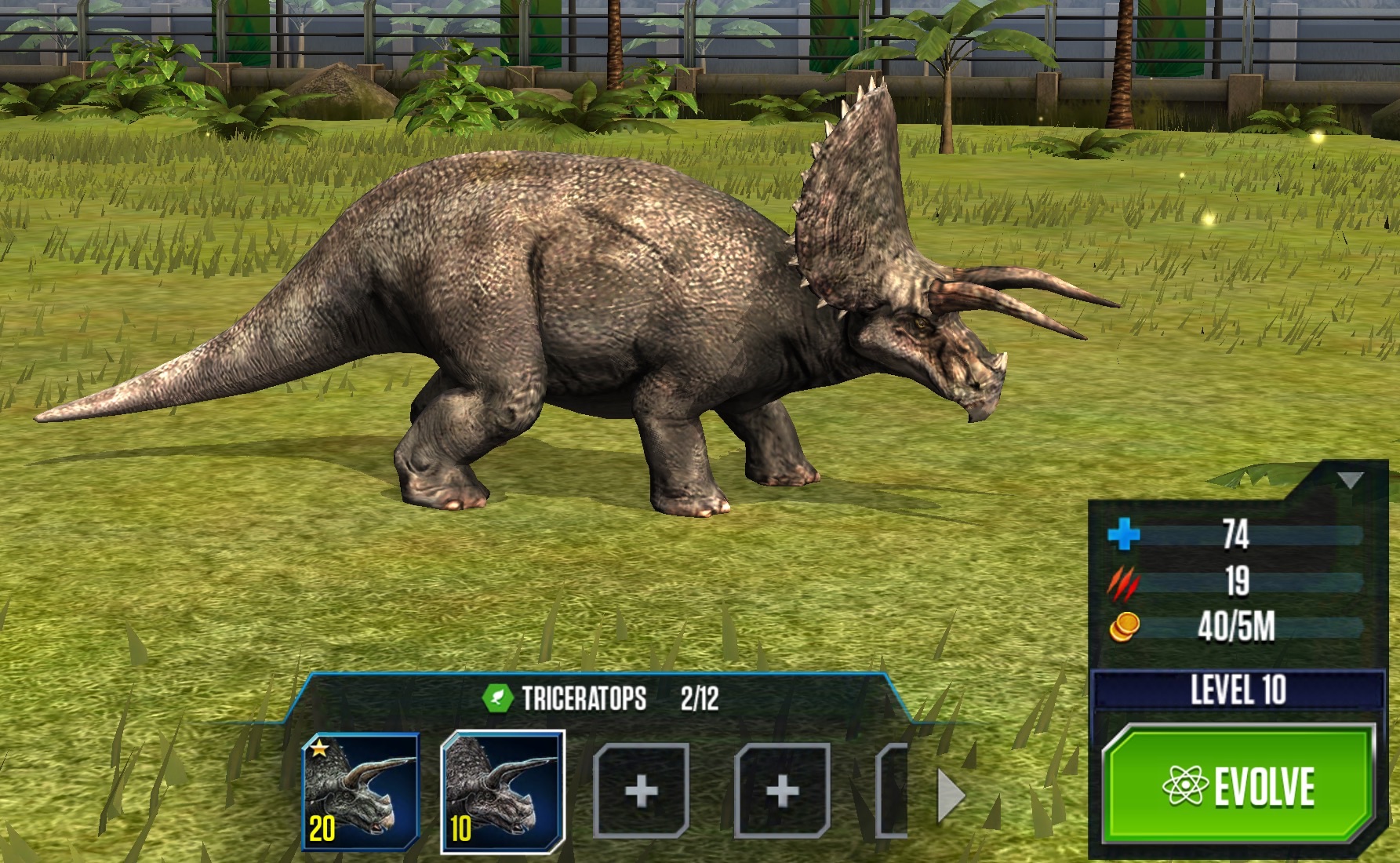 Triceratops Jurassic Park Game
