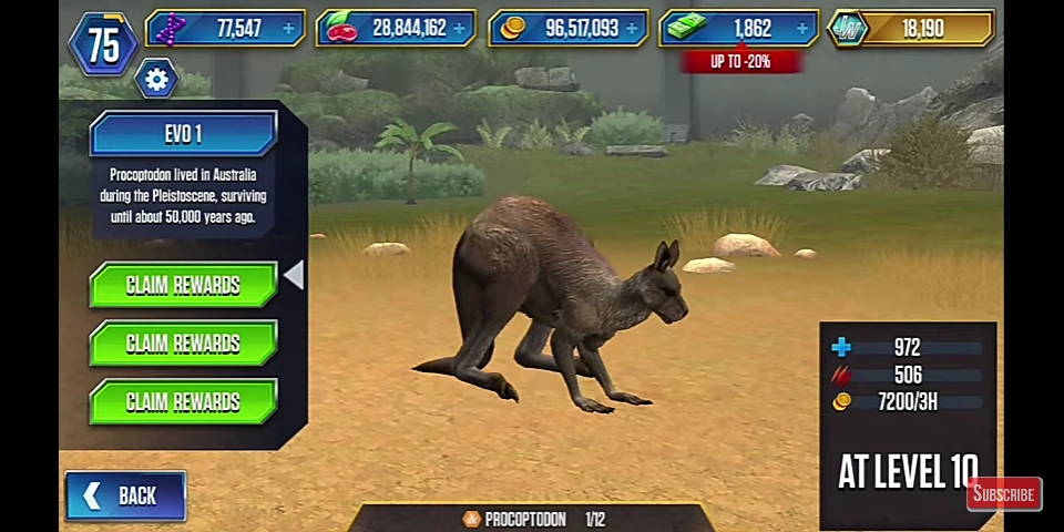 Procoptodon Jurassic Park Builder