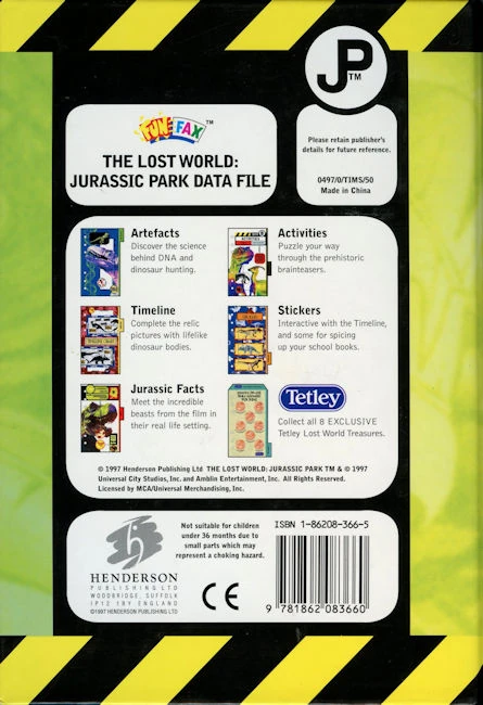 The Lost World: Jurassic Park Data File | Jurassic Park Wiki | Fandom