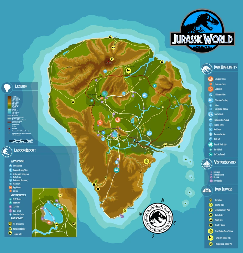 Jurassic World Map