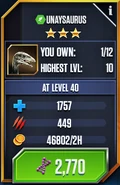 Unaysaurus/JW: TG | Jurassic Park Wiki | Fandom