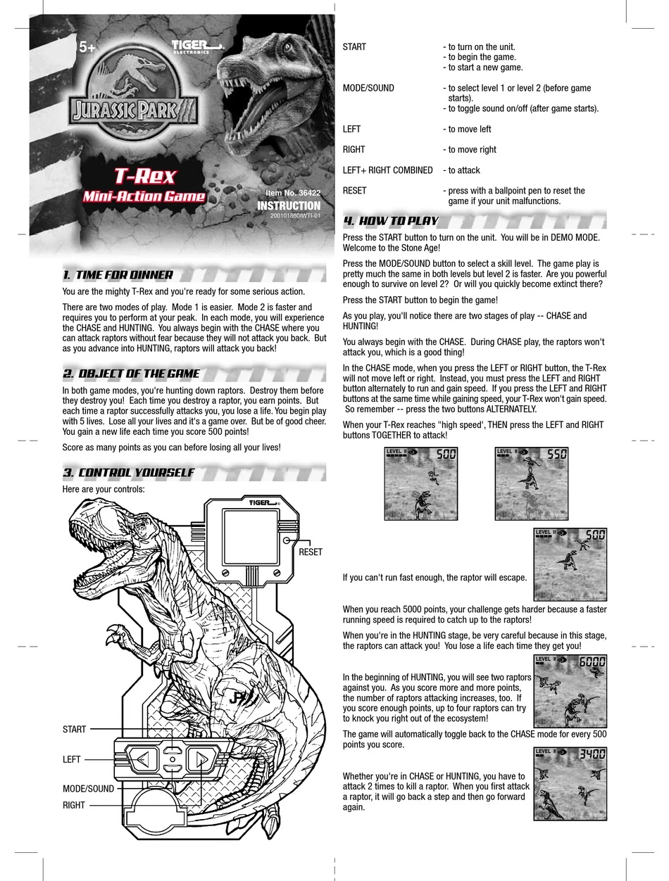 T-rex Mini Action Game | Jurassic Park Wiki | Fandom
