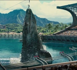 Jurassic World Mosasaur Feeding Show
