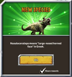 Nasutoceratops Jurassic Park Builder