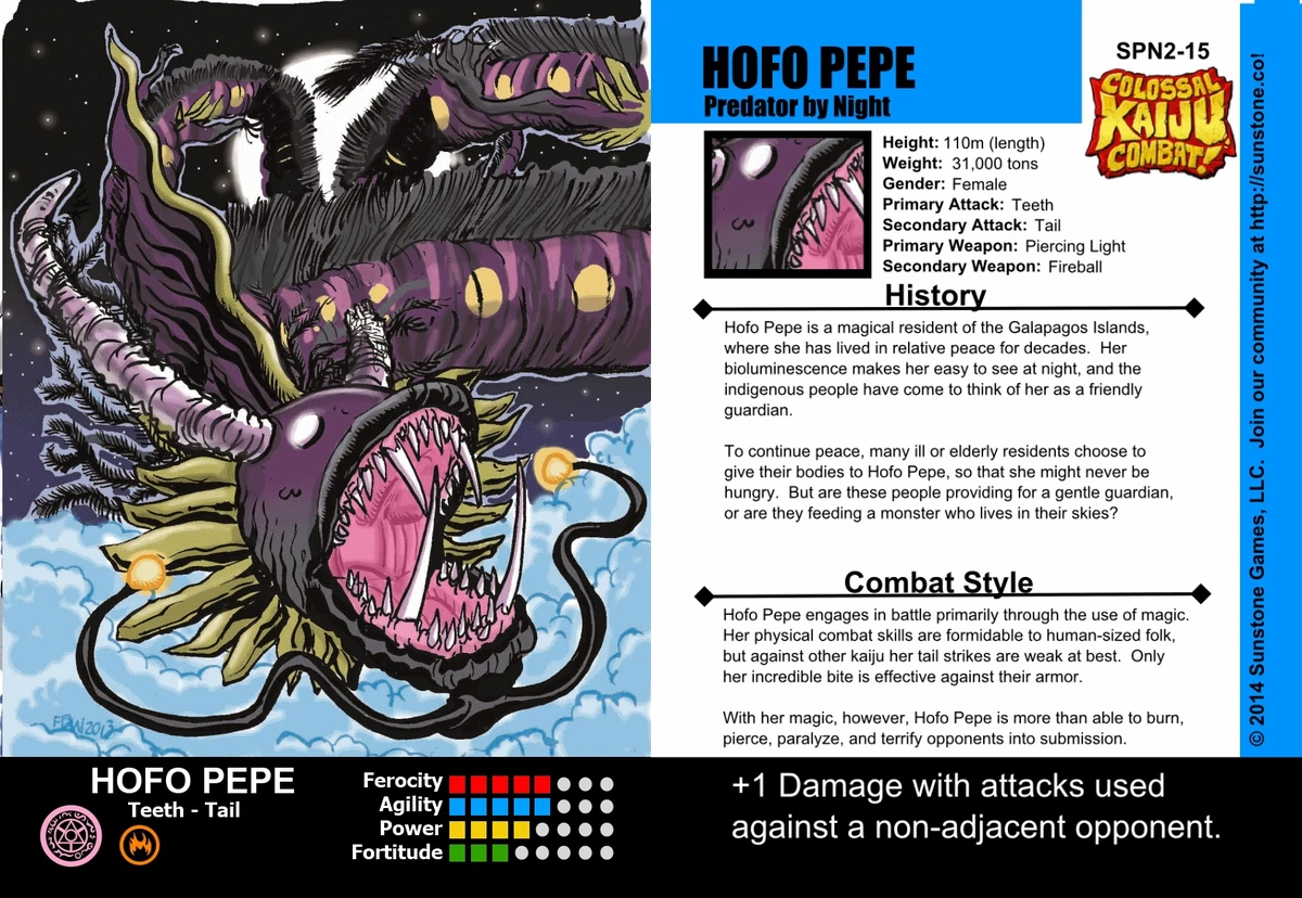 Hofo Pepe | KaijuCombat Wiki | Fandom