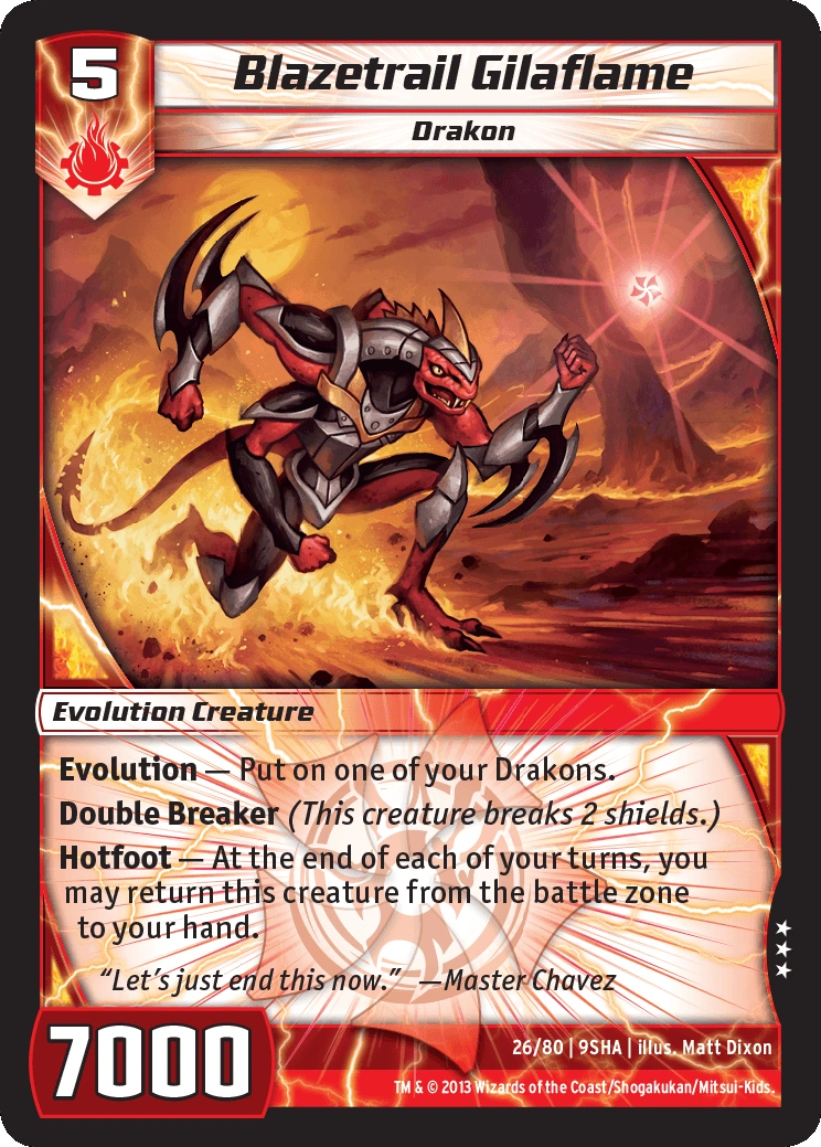 Blazetrail Gilaflame | Kaijudo Wiki | Fandom