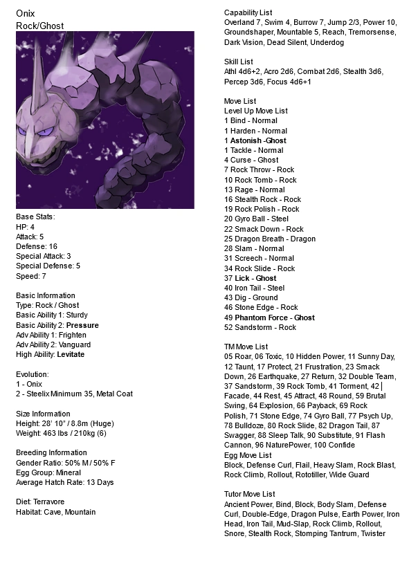 Onix (Rock/Ghost) | Kairos Isles PTU Wiki | Fandom