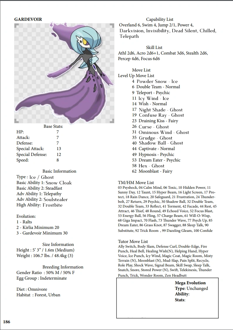 Gardevoir (Ghost Ice) | Kairos Isles PTU Wiki | Fandom