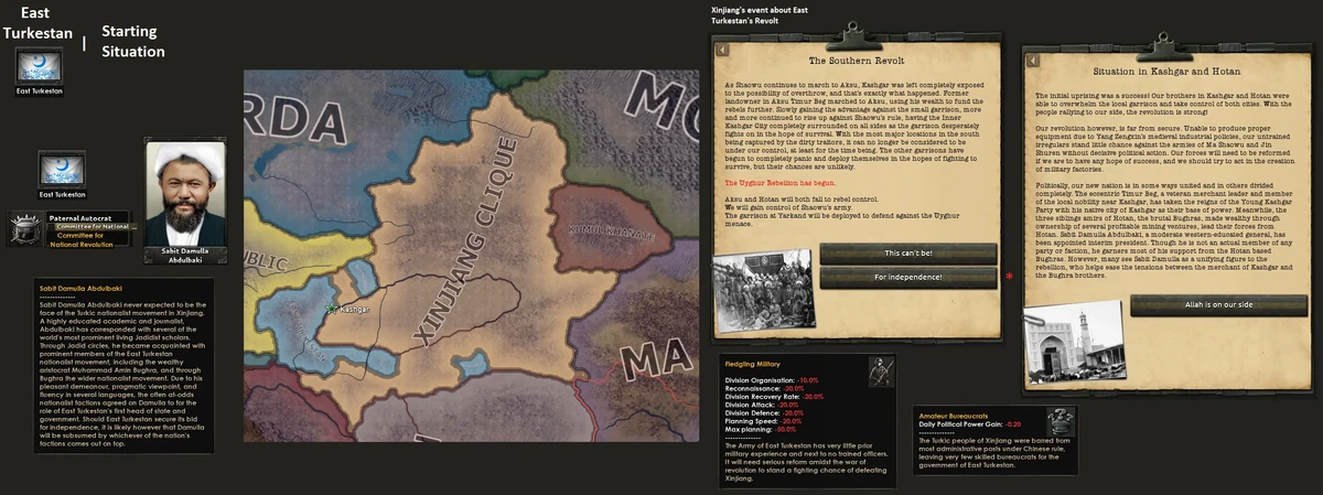 East Turkestan/Paths | The Kaiserreich Wiki | Fandom