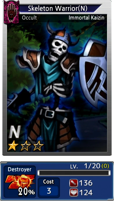 Skeleton Warrior (N) | Kaizin Rumble: World Domination Wiki | Fandom