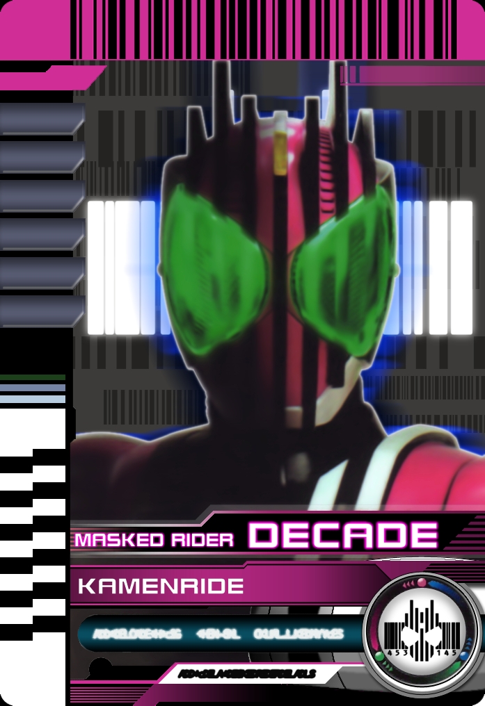 Kamen Rider Decade Card Template