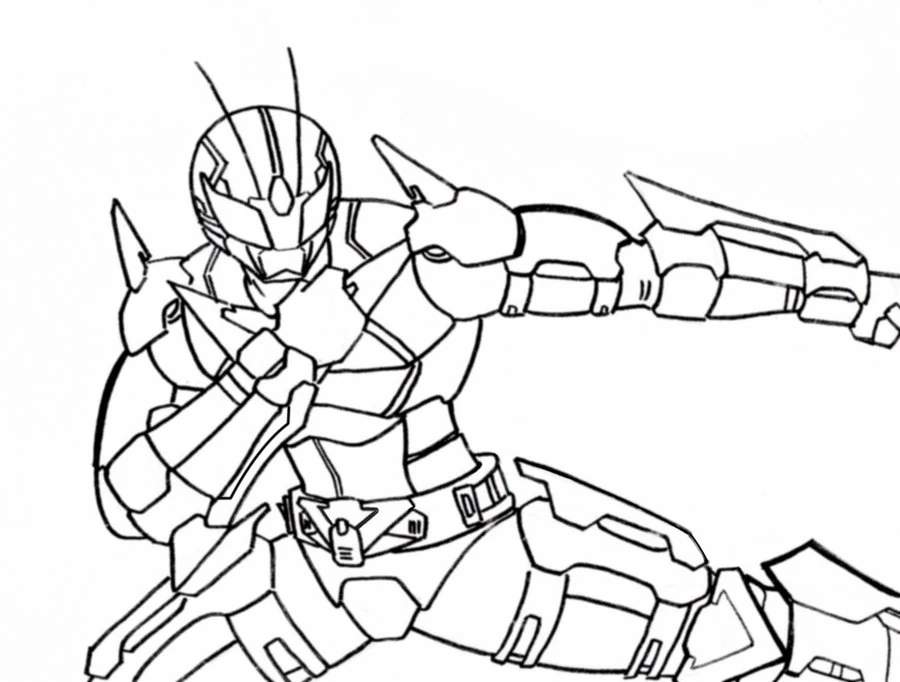 kamen rider zero one coloring pages