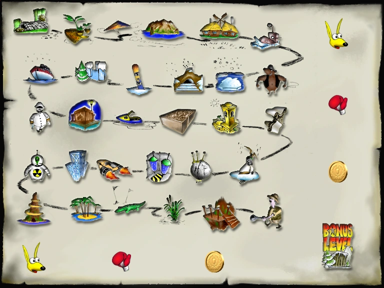 Mapa Poziomów (Kao 1) | Kangurek Kao Wiki | Fandom