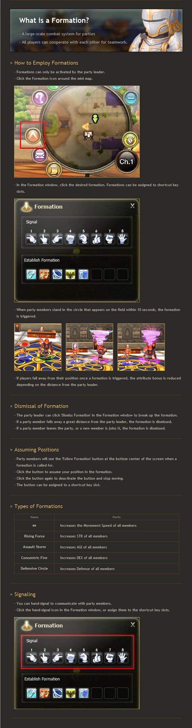 Formations | Knight Age Wiki | Fandom