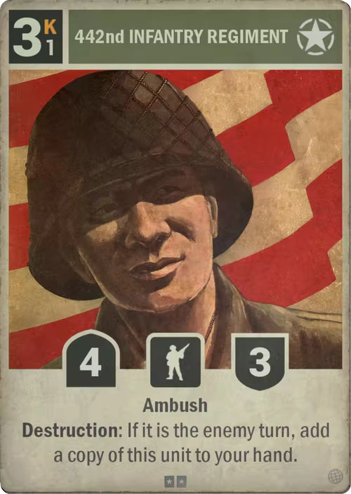 442nd Infantry Regiment | Kards - The WWII CCG Wiki | Fandom