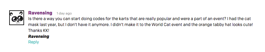 Secret Code: Cathat | Kart Kingdom Wikia | Fandom