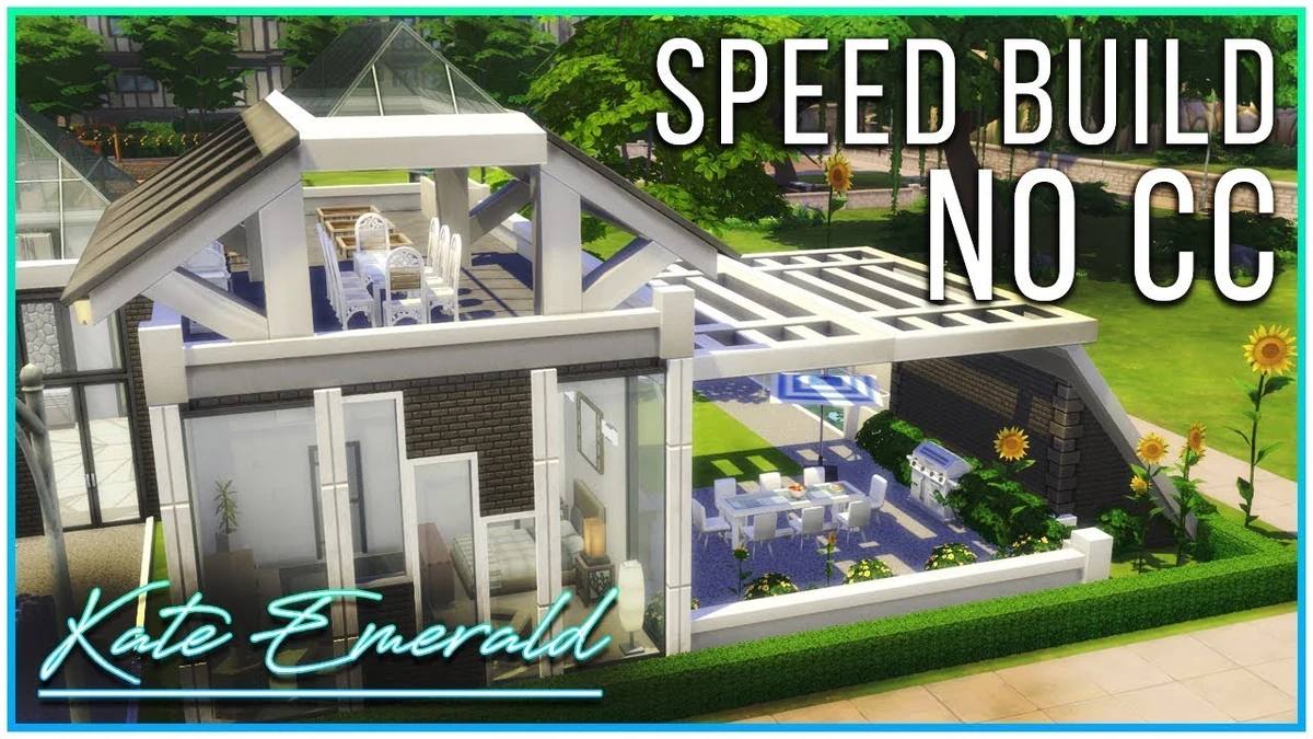 Sims 4 Speed Build - Seasons build with roofgarden | Kate Emerald Wiki ...