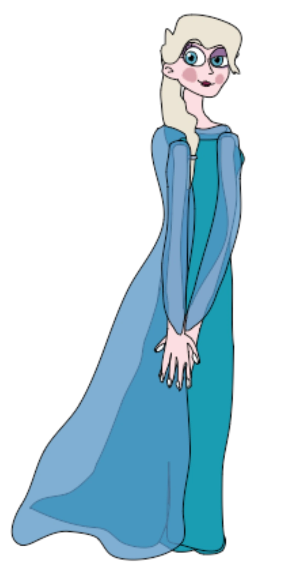 how to draw elsa whole body