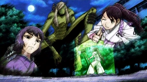 Tokine vs. Yomi and Yoki | Kekkaishi Wiki | Fandom