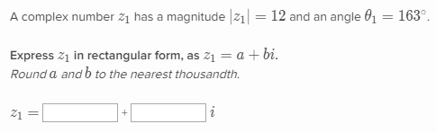 Find complex numbers according to absolute value and angle | Khan ...