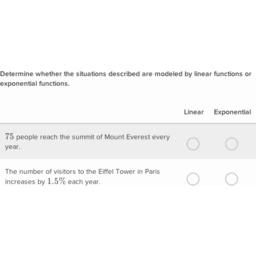 Distinguish between linear and exponential models | Khan Academy Wiki ...