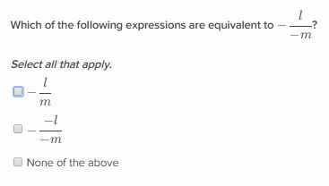 Negative signs in numerators and denominators | Khan Academy Wiki | Fandom