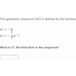 Find any term of a geometric sequence, given the formula of the ...