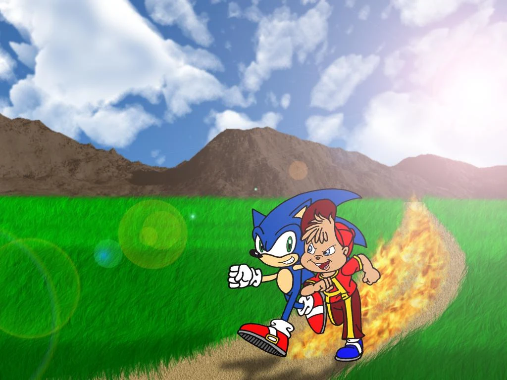 Alvin and Sonic in The Big Race | Kids World's Adventures Wiki | Fandom