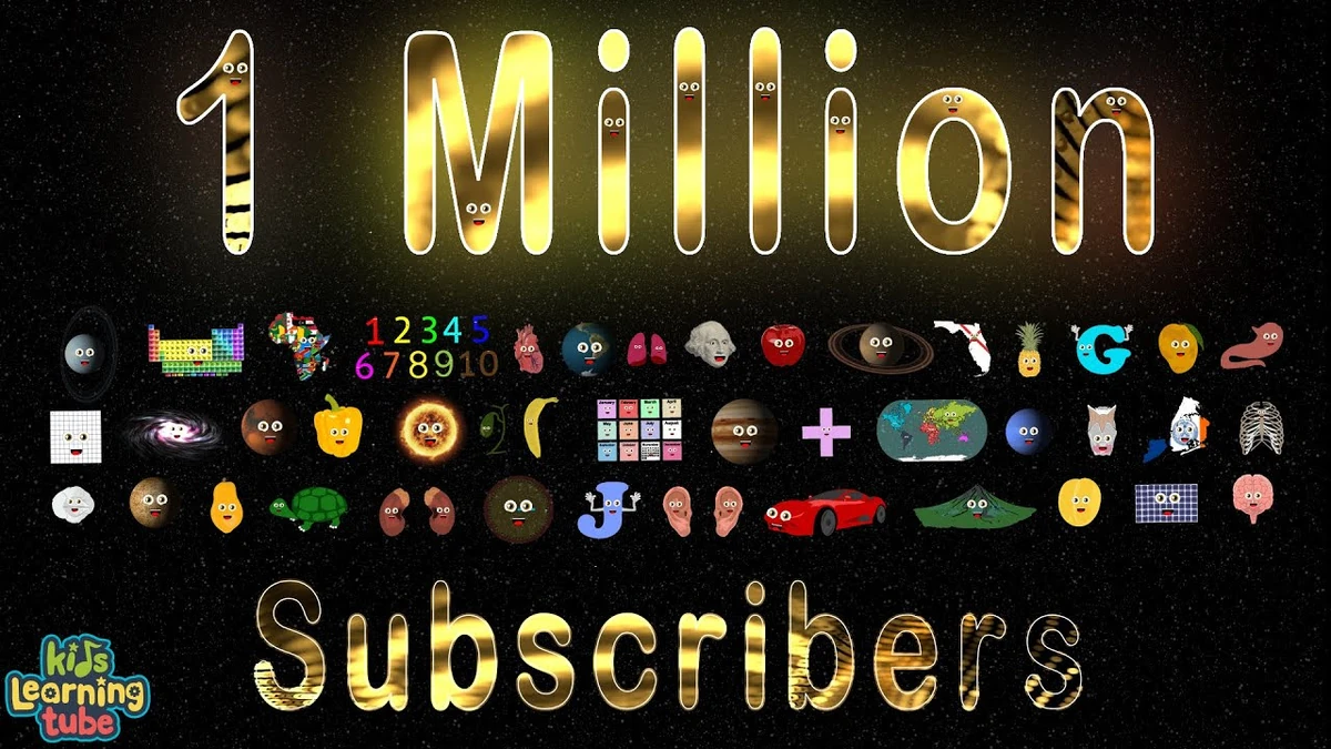 1 Million Subscribers KLT Channel | Kids Learning Tube Wiki | Fandom