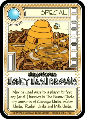 Humongous Honey Hash Browns (Pi) | Killer Bunnies Wiki | Fandom