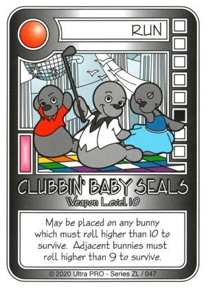 Clubbin' Baby Seals (LITE) | Killer Bunnies Wiki | Fandom