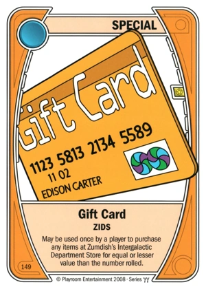 Gift Card - ZIDS | Killer Bunnies Wiki | Fandom