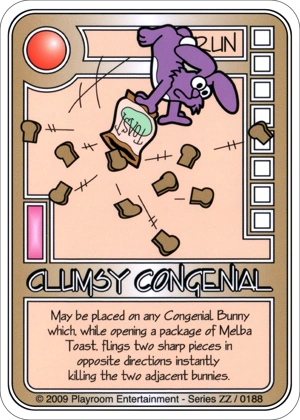 Clumsy Congenial | Killer Bunnies Wiki | Fandom