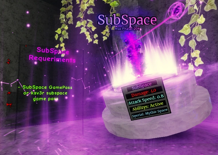 SubSpace | Killstreak Swords V4 Wiki | Fandom